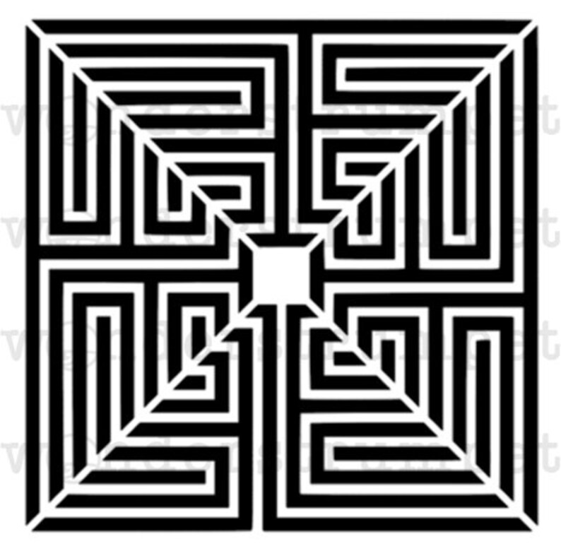 Roman Labyrinth Stencil - Etsy