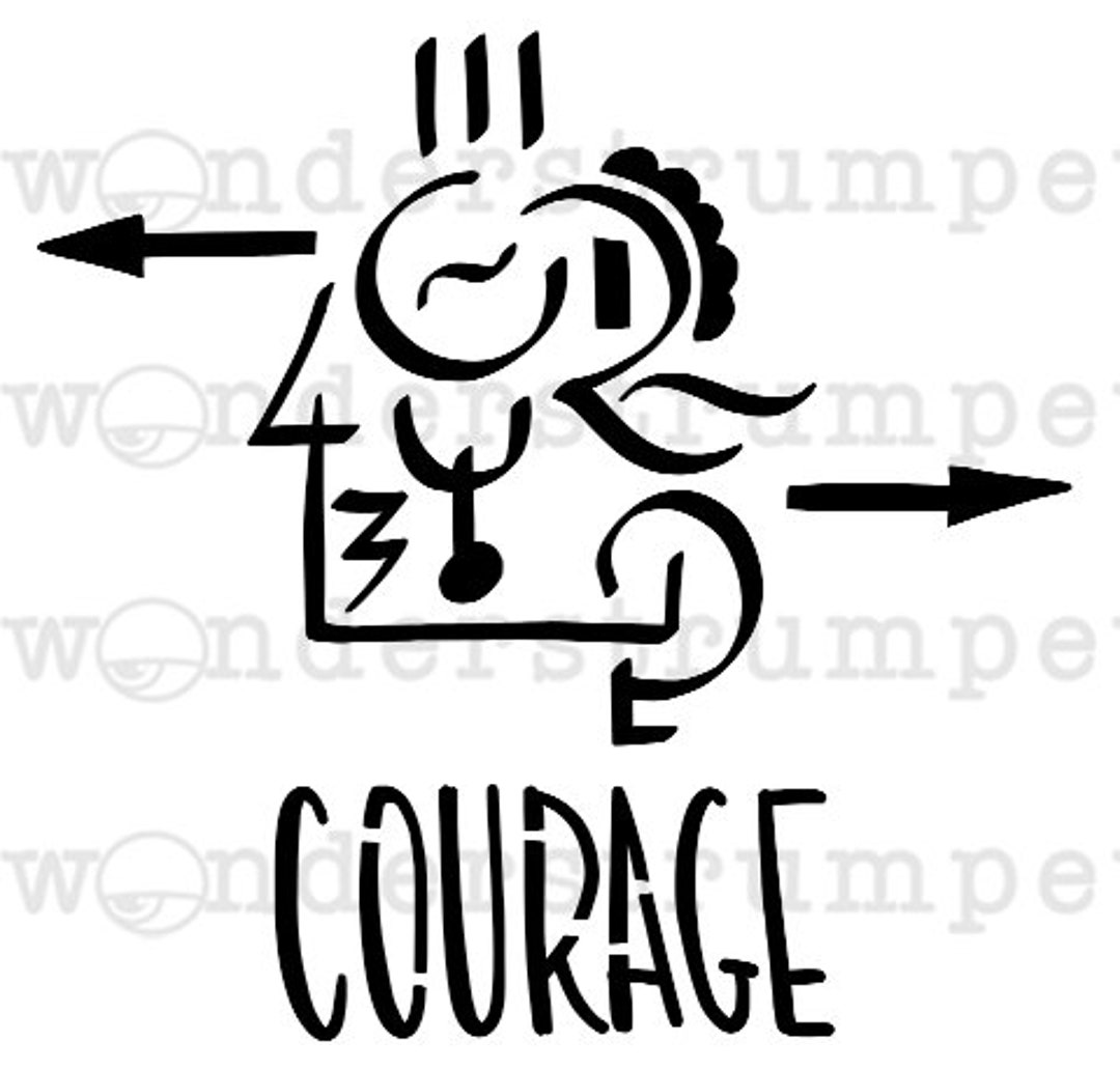 Witchy Sigil Stencil Series: Courage - Etsy