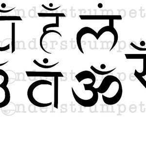 Individual Chakra Symbols Stencil Set - Etsy