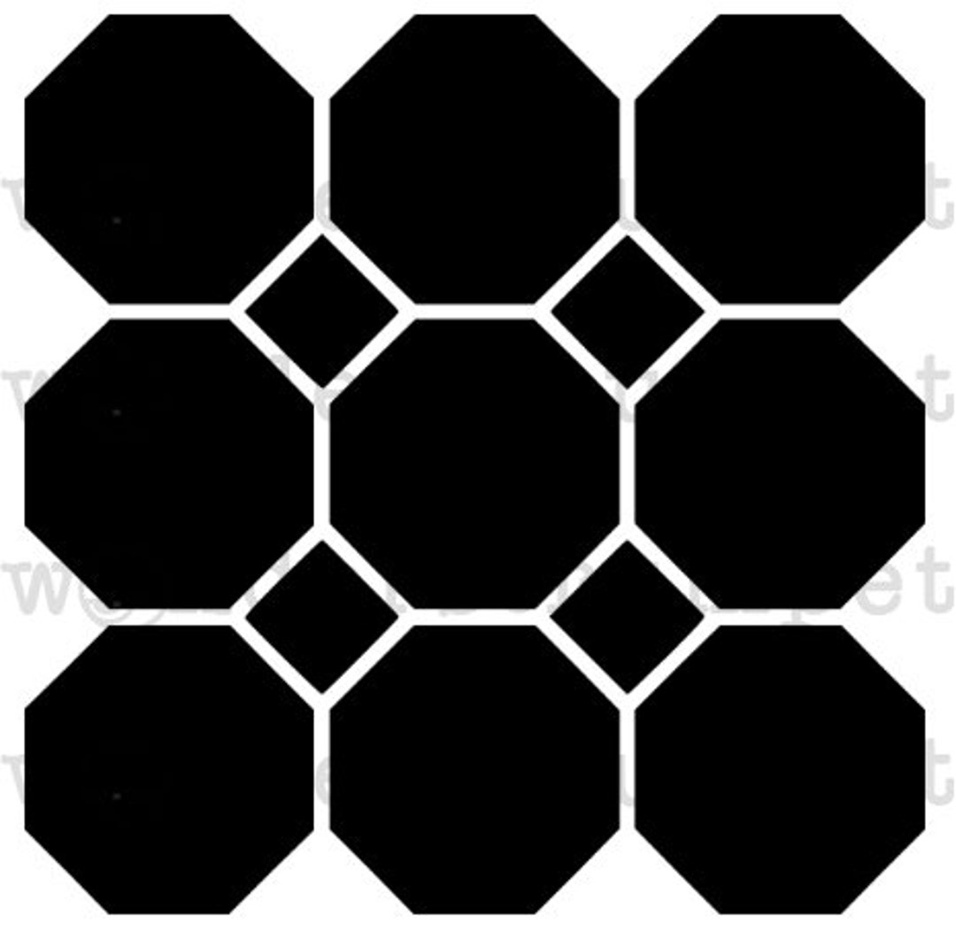 Large Octagon Grid Stencil - Etsy