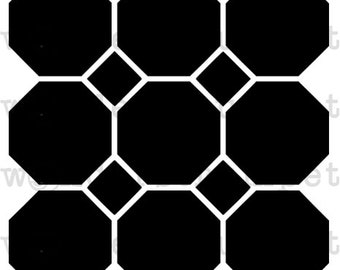 Octagon Grid Stencil - Etsy