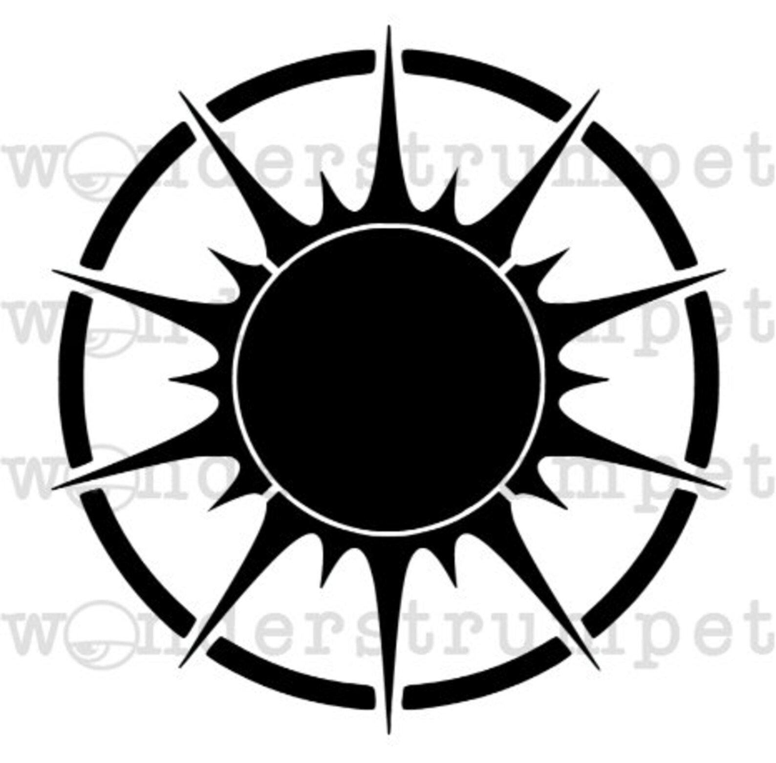Sun Wheel Stencil - Etsy