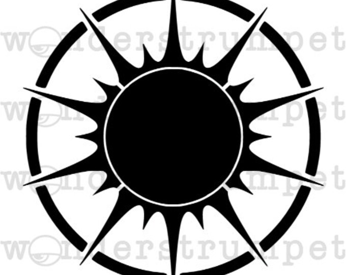 Sun Wheel Stencil - Etsy