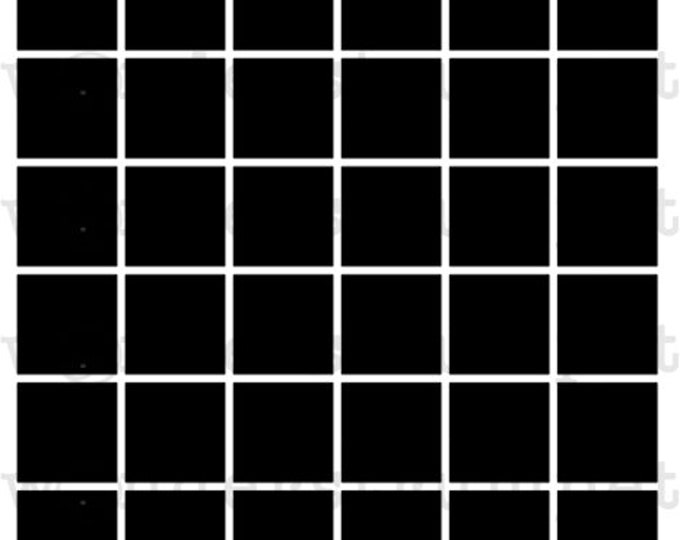 Skinny Simple Square Grid Stencil - Etsy