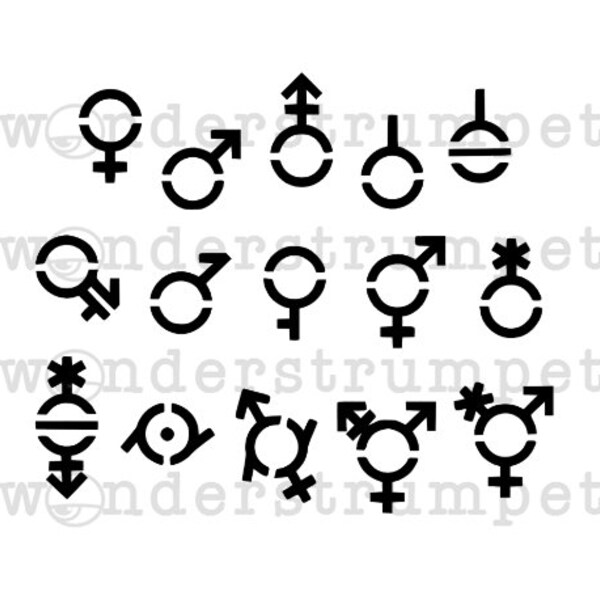 Male and Female Symbols Stencil - Etsy Australia