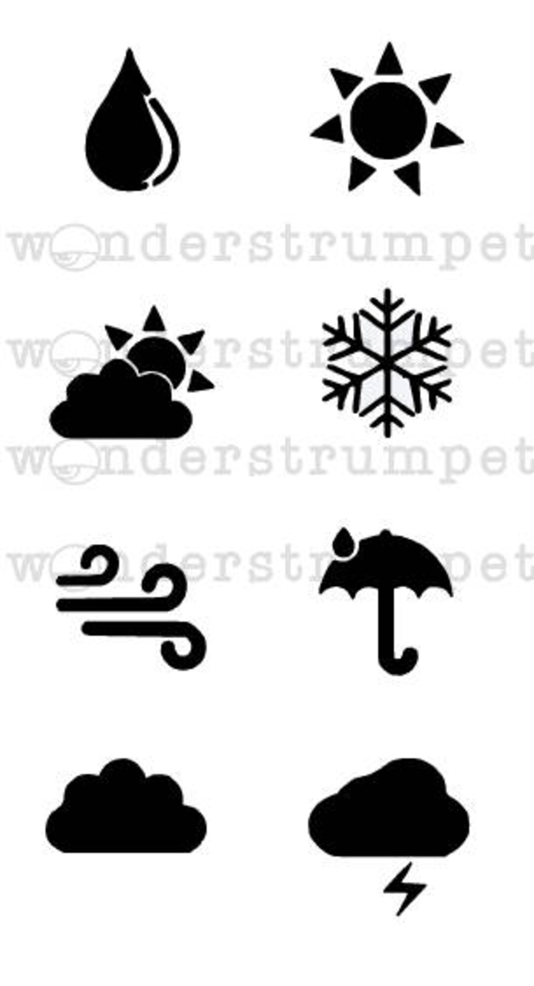 Minimoley Stencil the Weather - Etsy