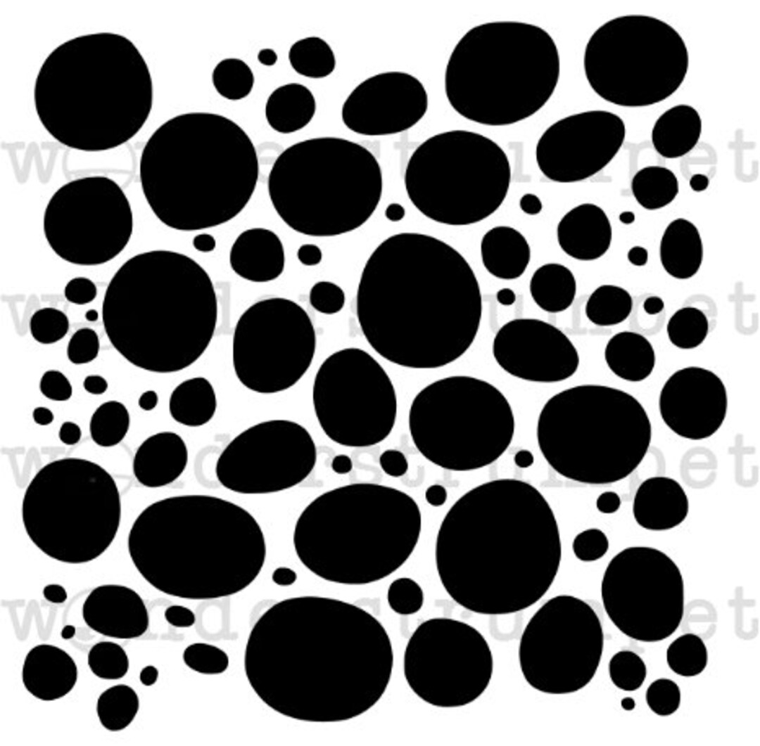 Pebbles Background Stencil - Etsy