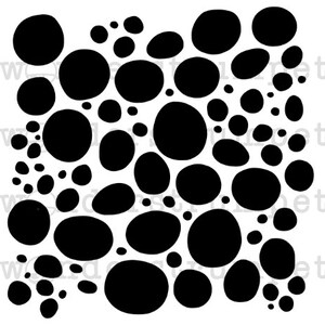 Pebbles Background Stencil | Etsy