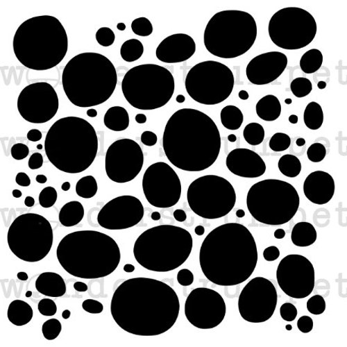 Pebbles Background Stencil | Etsy