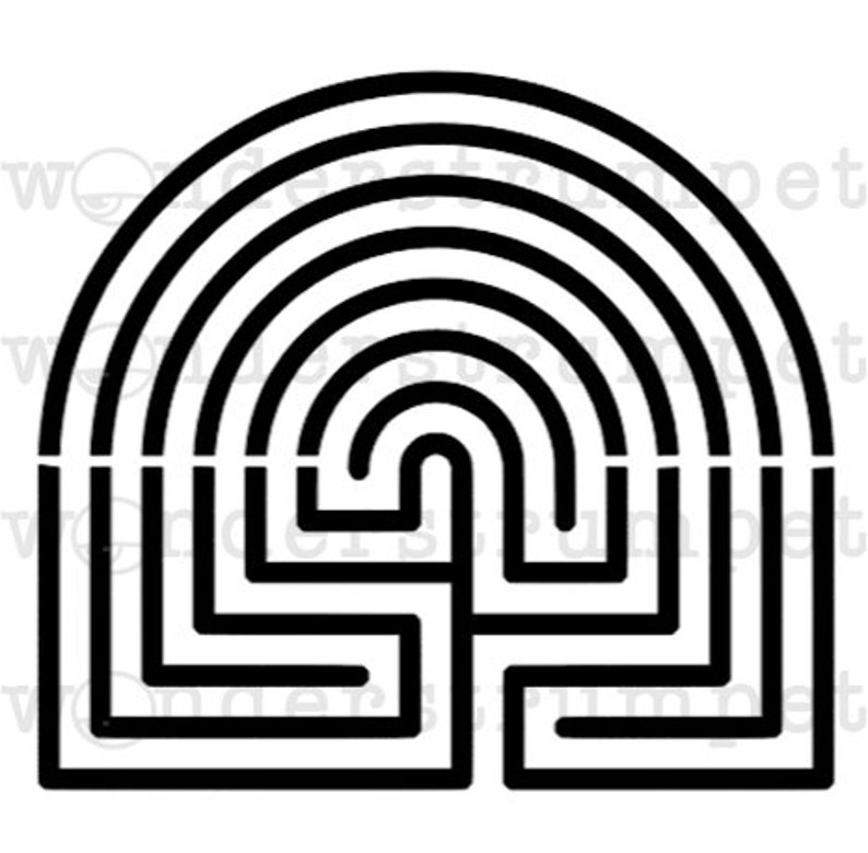 Caerdroia Labyrinth Stencil | Etsy