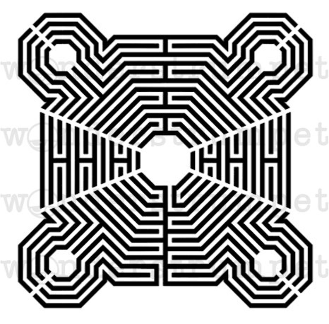 Reims Cathedral Labyrinth Stencil - Etsy