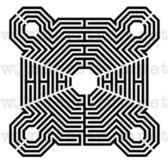 Reims Cathedral Labyrinth Stencil | Etsy
