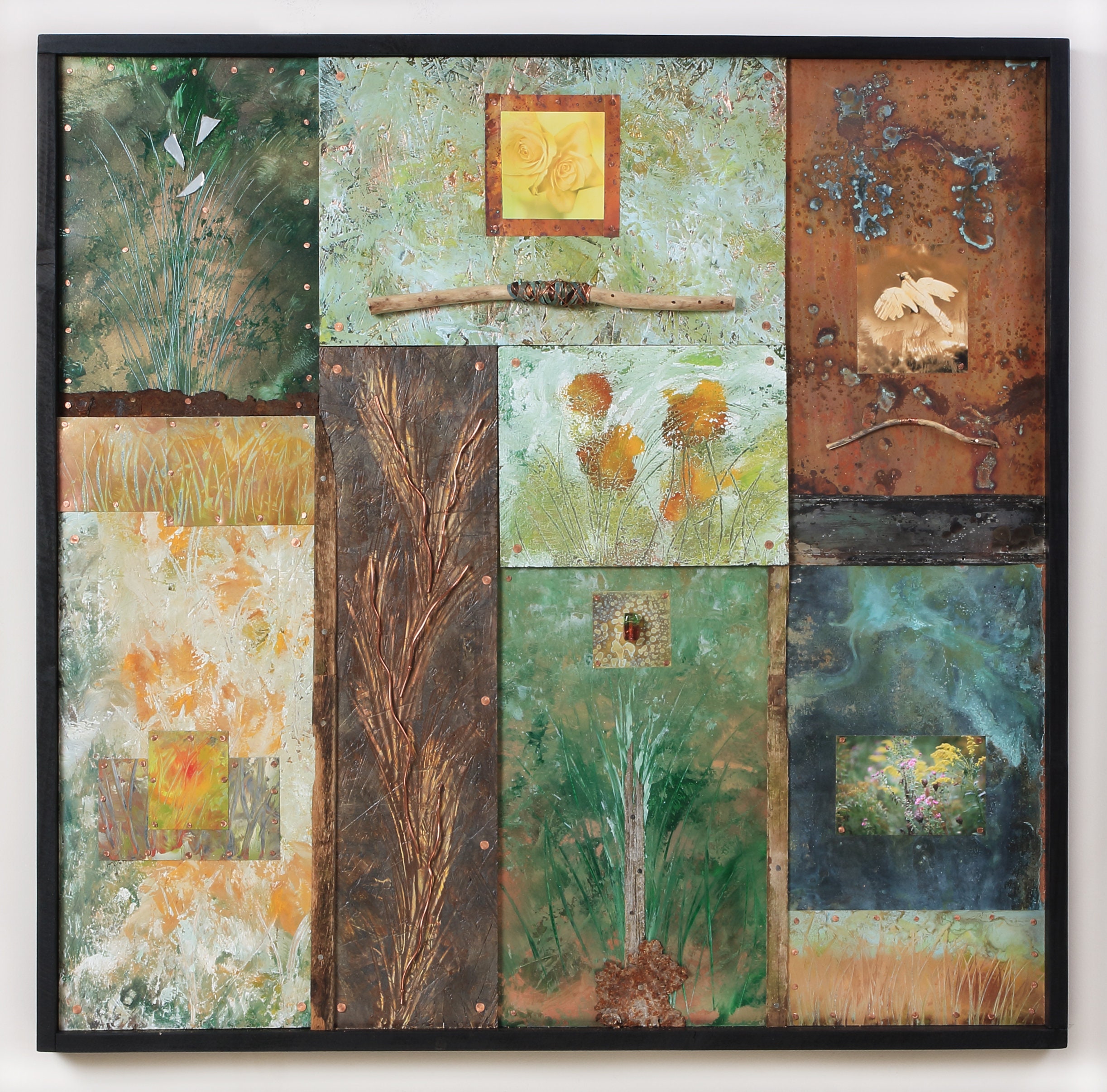 Spring Landscape Mixed Media Mural - Etsy