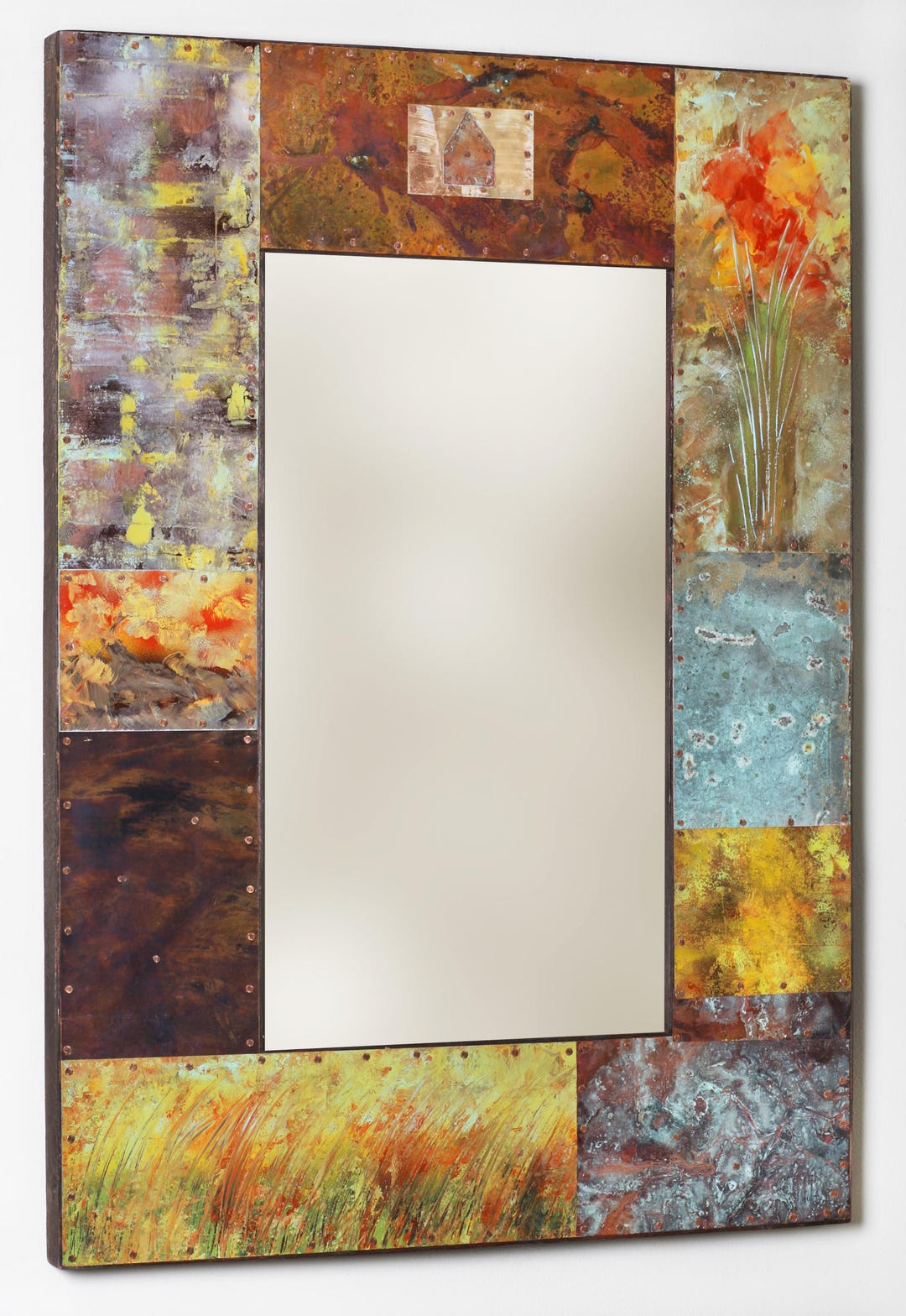 37 X 25 Copper and Metal Mirror - Etsy