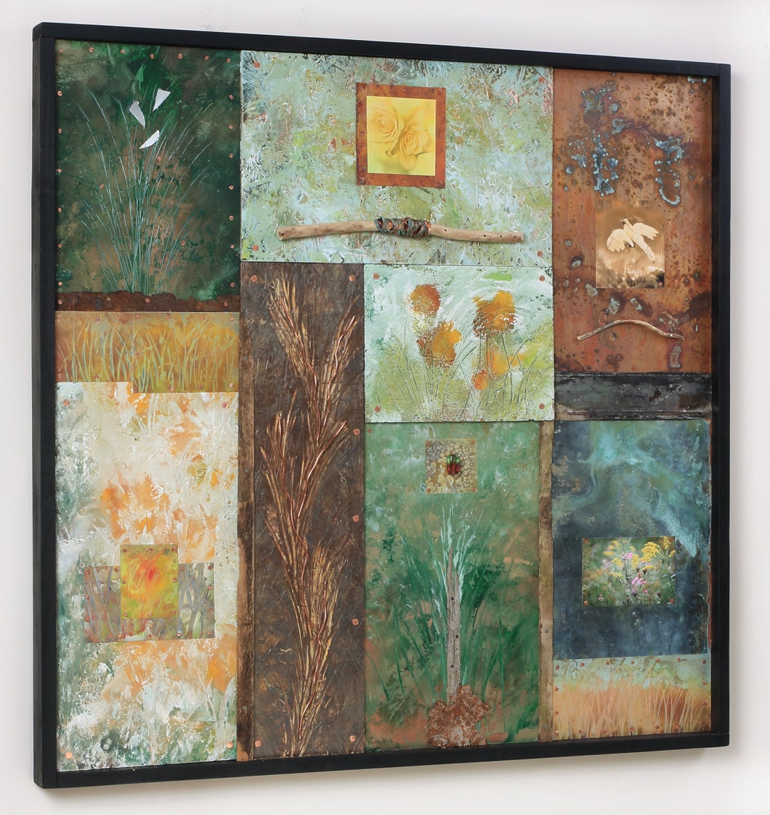 Spring Landscape , Mixed Media Mural - Etsy