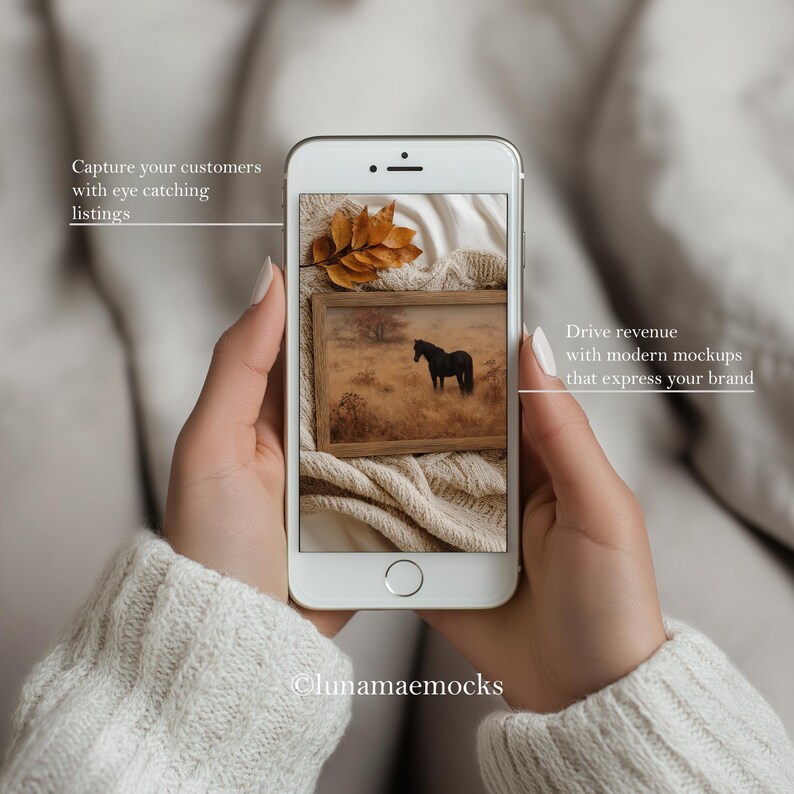 Cozy Fall Frame Mockup: Rustic Autumn Wall Art Display (PSD & JPG) - Etsy