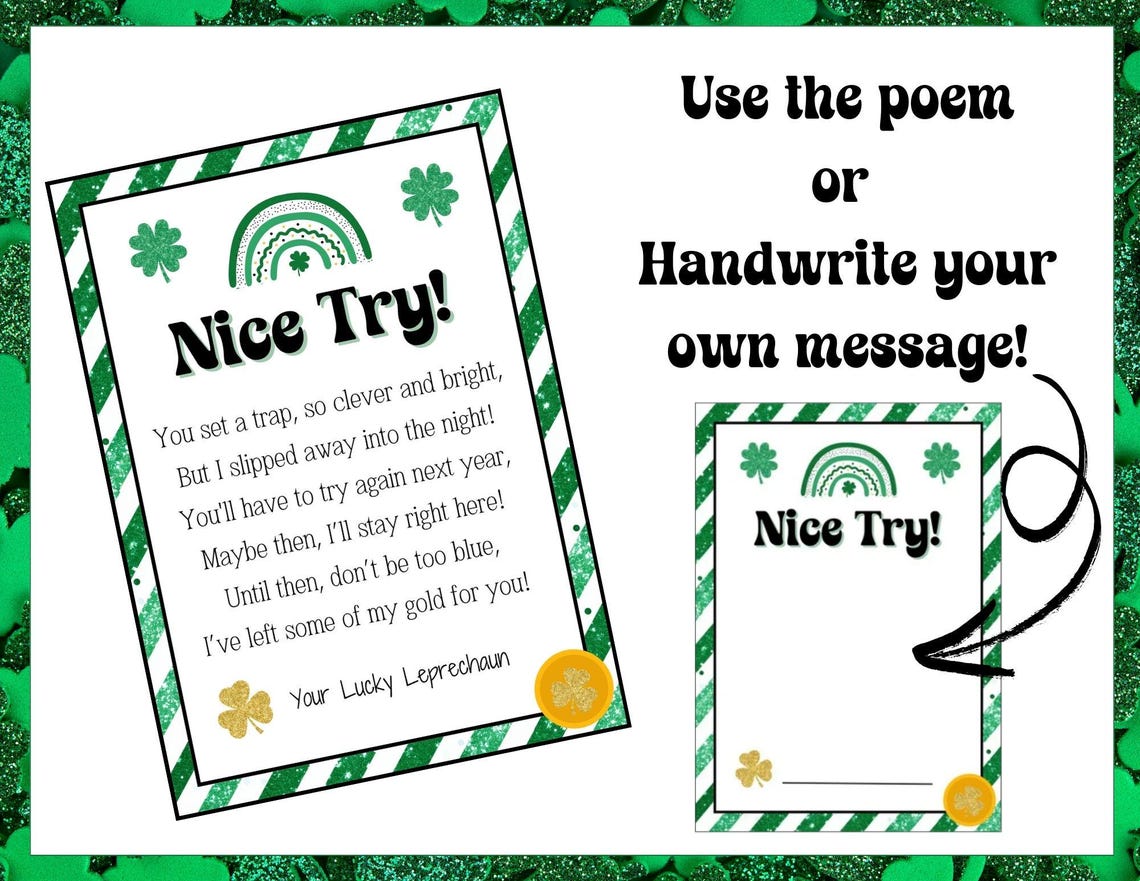 St Patricks Day Kids Printable, Leprechaun Letter Printable, Leprechaun ...