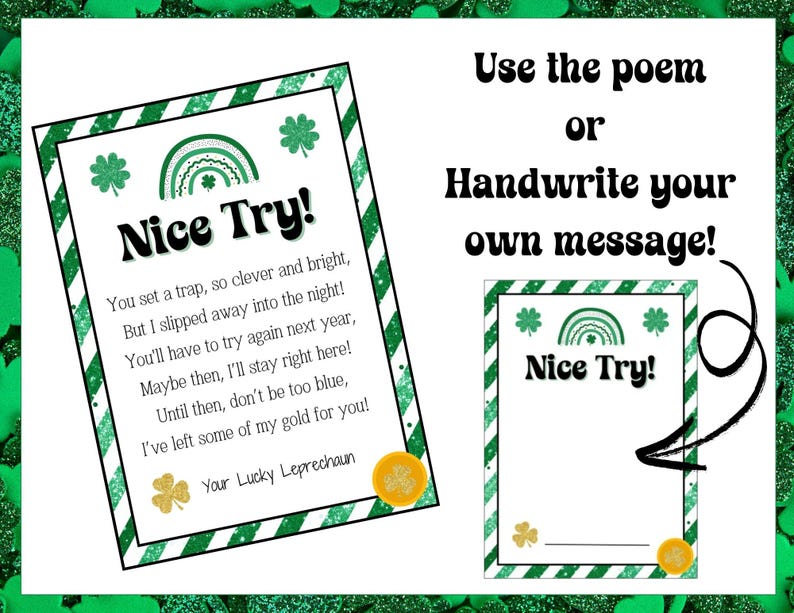 St Patricks Day Kids Printable, Leprechaun Letter Printable, Leprechaun Trap, St Patrick's Day ...