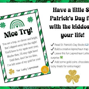St Patricks Day Kids Printable, Leprechaun Letter Printable, Leprechaun ...