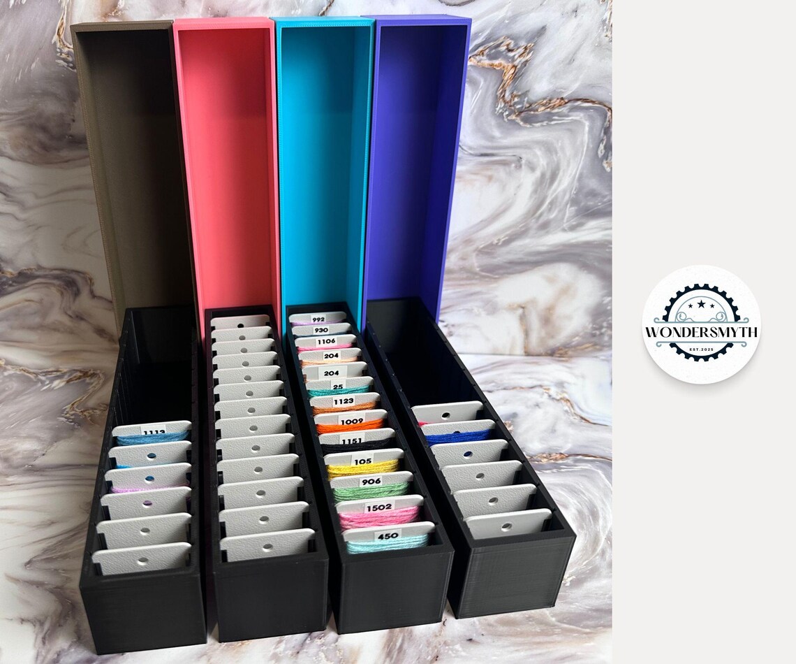 Thread Bobbins Organizer, 3d Printed Organizer, Floss Thread Box, Flat ...