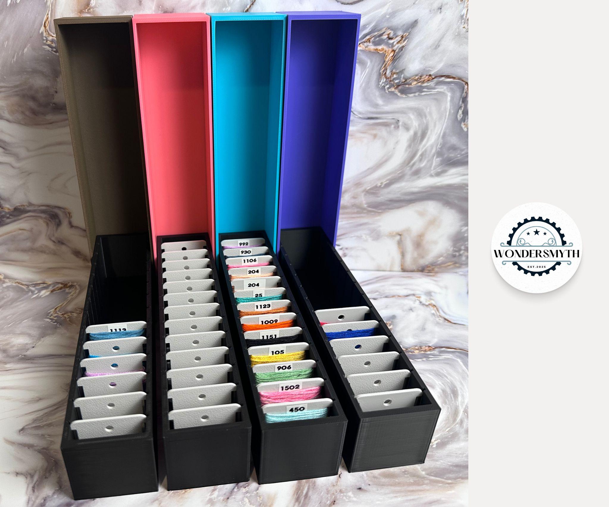 Thread Bobbins Organizer, 3d Printed Organizer, Floss Thread Box, Flat ...