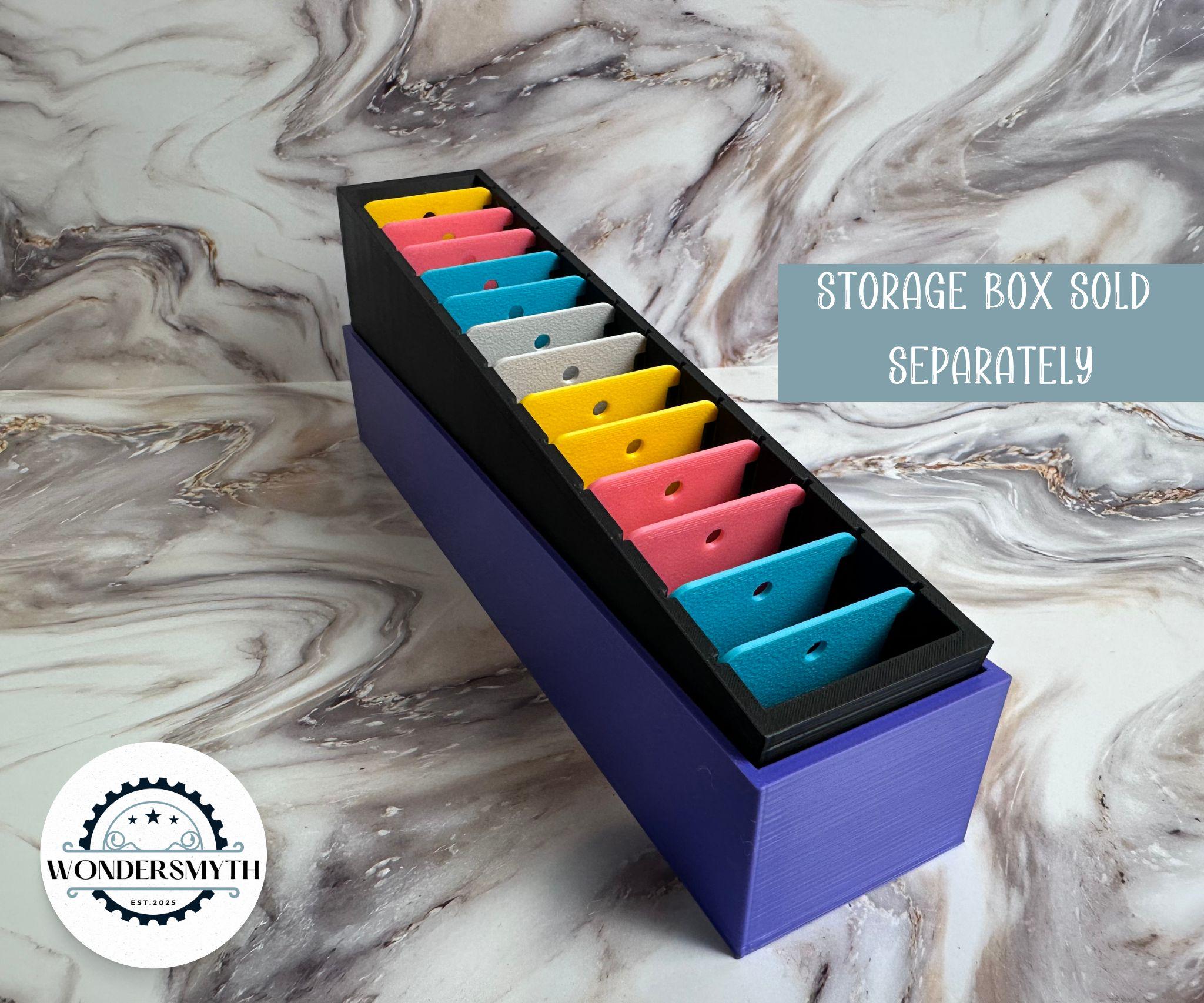 3D Printed Flat Thread Bobbins: Cross-stitch Embroidery Floss Organizer ...