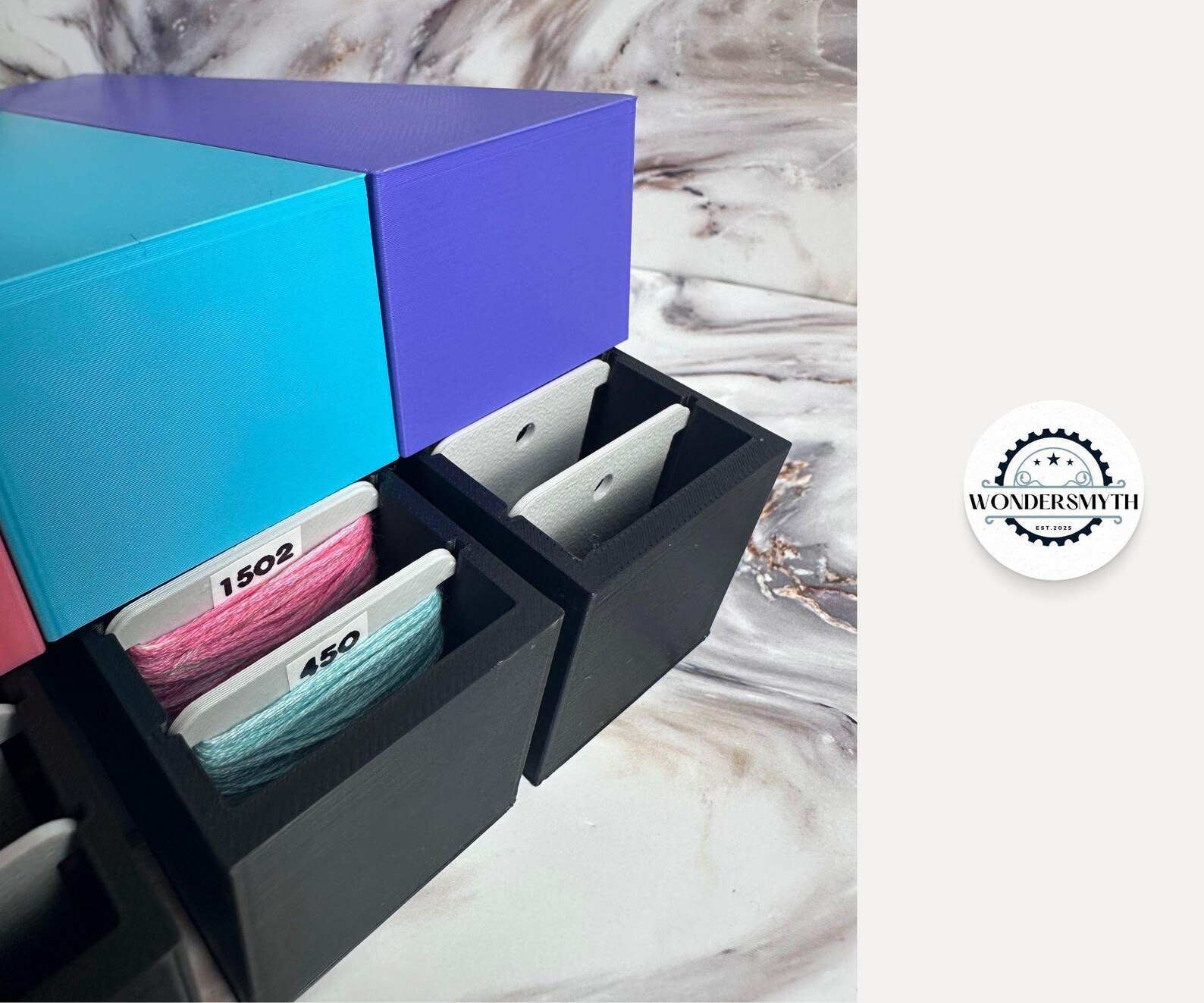 Thread Bobbins Organizer, 3d Printed Organizer, Floss Thread Box, Flat ...