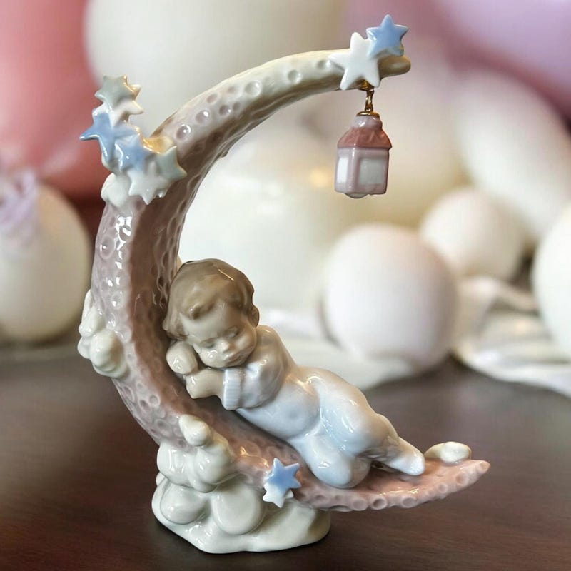 Vintage Porcelain Moon - Etsy