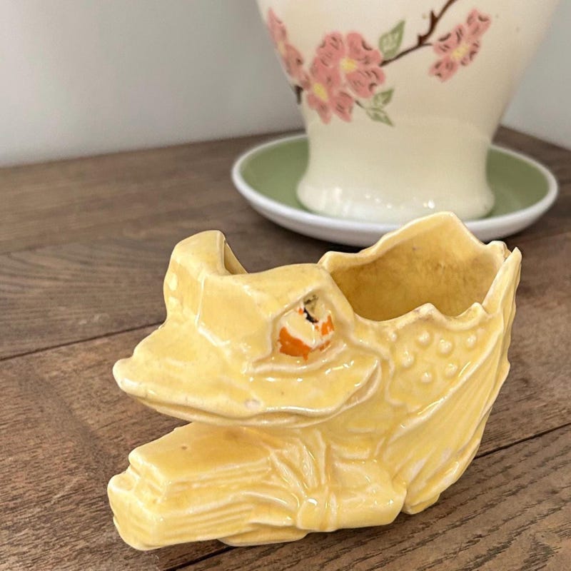 Mccoy Frog Planter - Etsy