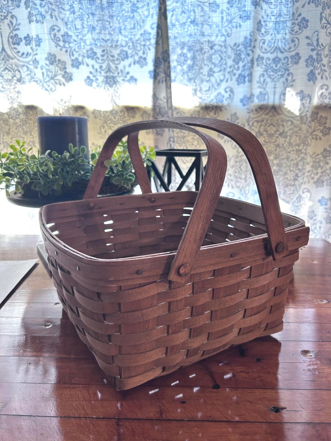 Vintage 1986 Longaberger Square Pie Basket - Rustic Farmhouse Kitchen ...