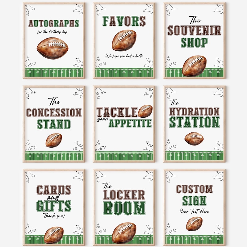 Football Printable Banners - Etsy