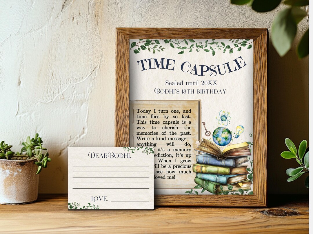 Storybook First Birthday Time Capsule Activity and Keepsake (editable ...
