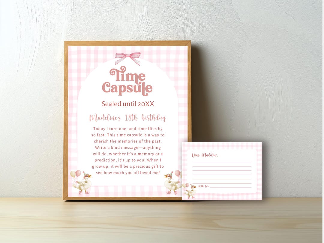 One Silly Goose Time Capsule, 1st Birthday Party Activity, Birthday ...