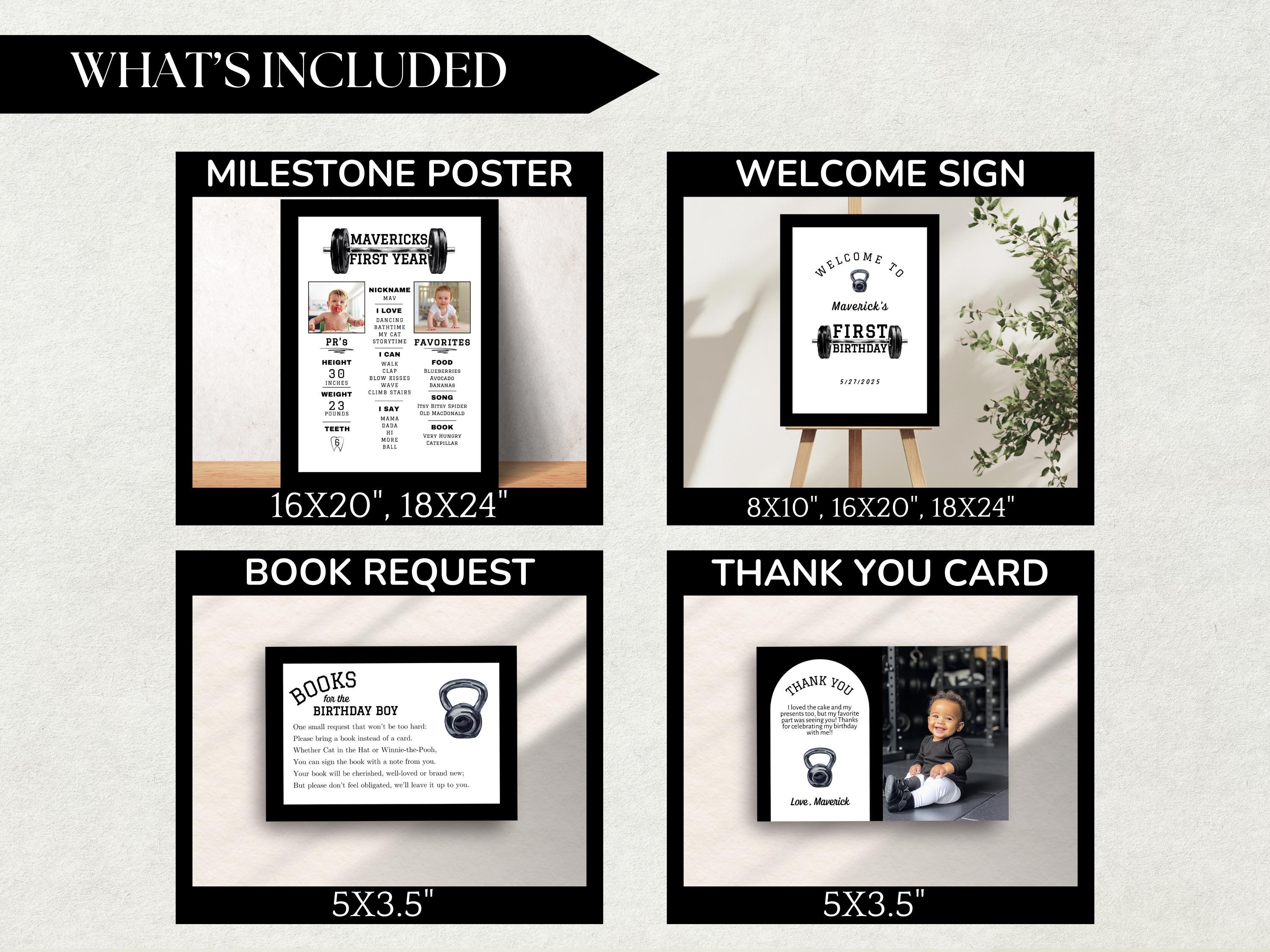 One Strong Dude Birthday Bundle, Fitness Theme Party Kit, Printable Gym ...