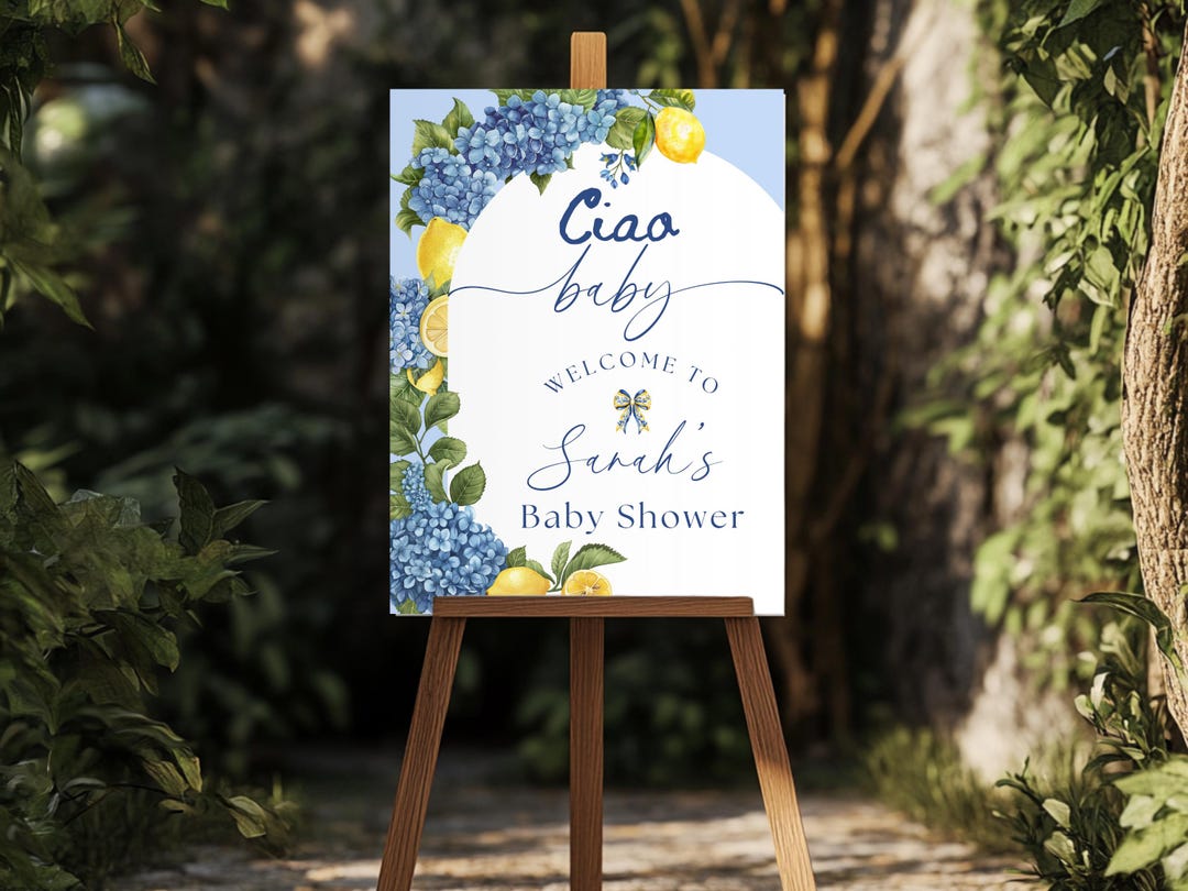 Ciao Baby Shower Welcome Sign, Italian Summer Theme Baby Sprinkle ...