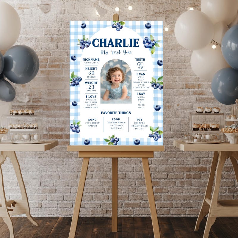 Blueberry Milestone Sign - Etsy