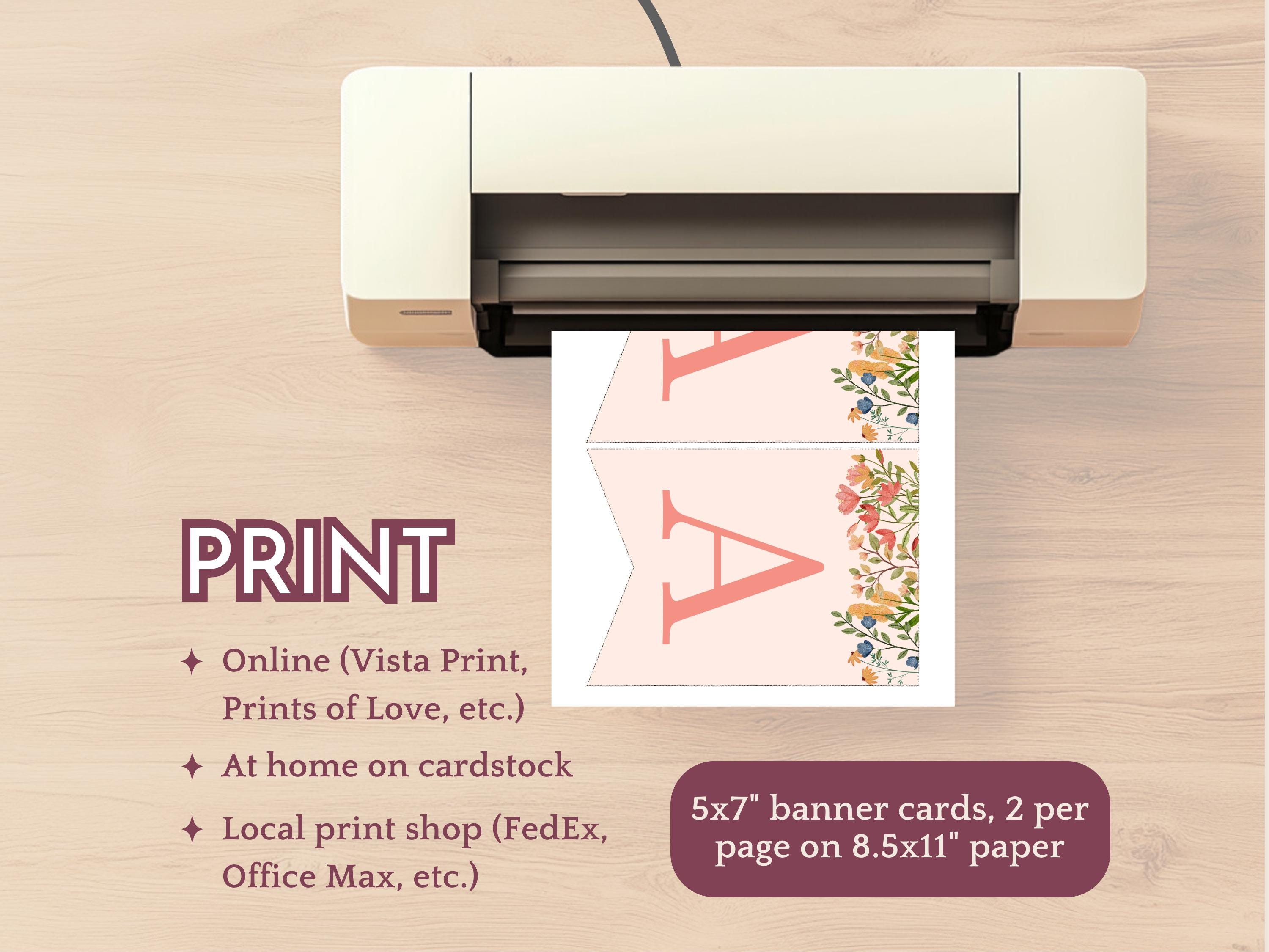 Printable Wildflower Happy Birthday Banner, Customizable Banner for ...