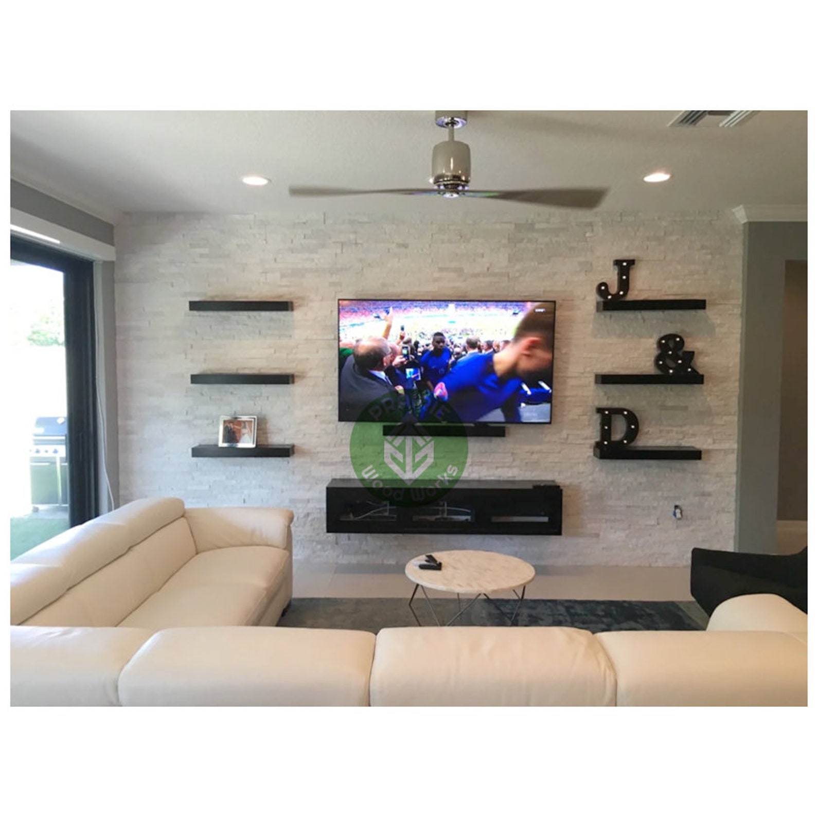 Custom-floating Console, Floating TV Stand - Floating Console-overlay ...