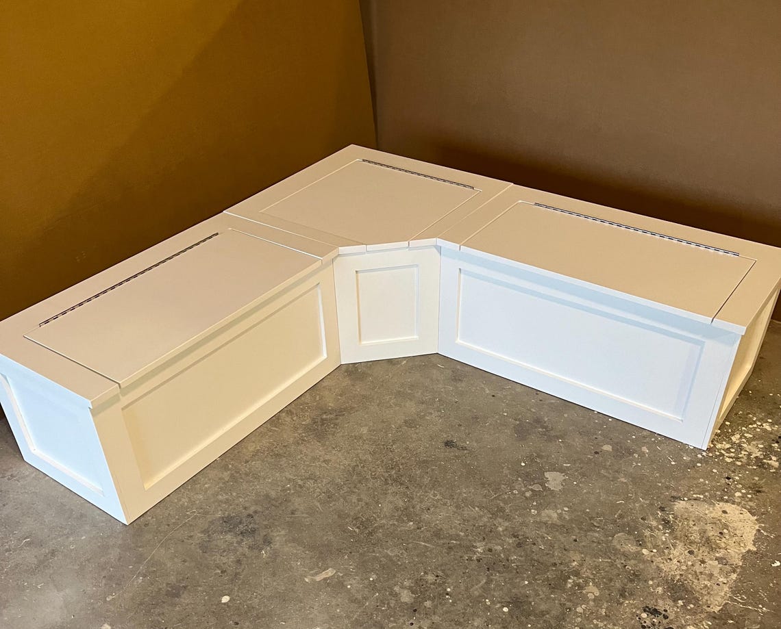 Angled Corner Bench Seat With Storage - Etsy