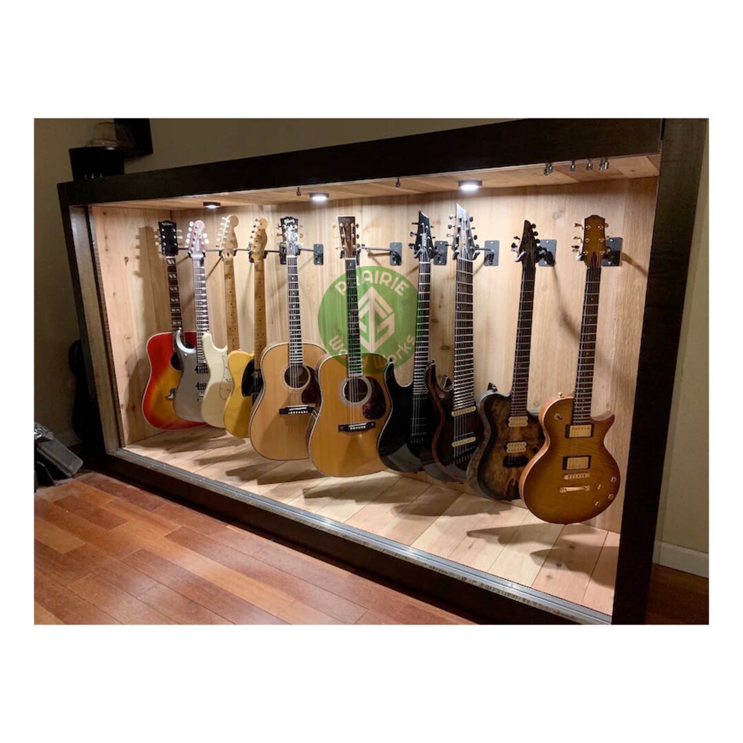 Custom Guitar Display Case- Made to Order-unfinished Raw WOOD - Etsy