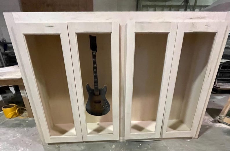 Custom Guitar Display Case- Made to Order-unfinished Raw WOOD - Etsy