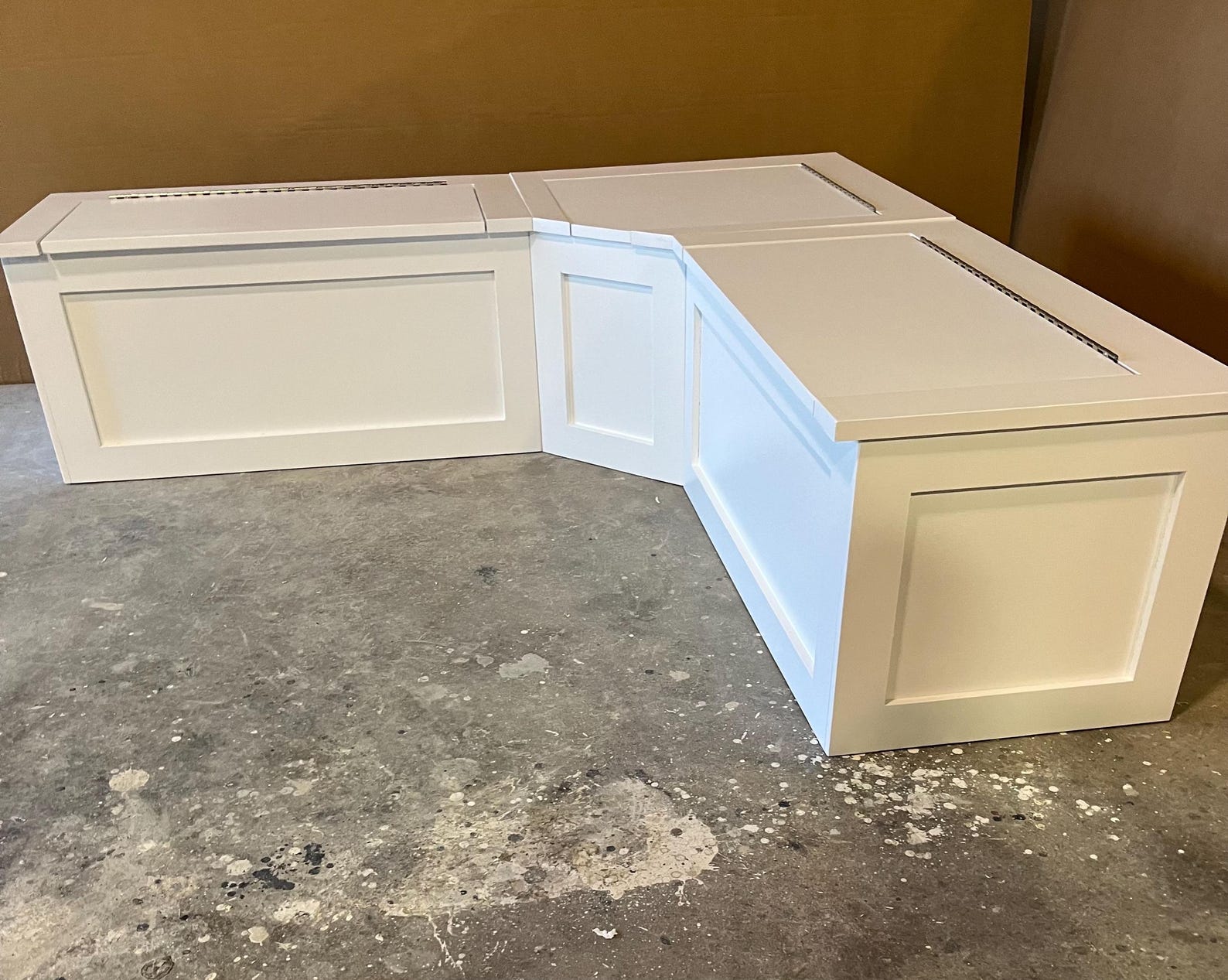 Angled Corner Bench Seat With Storage - Etsy