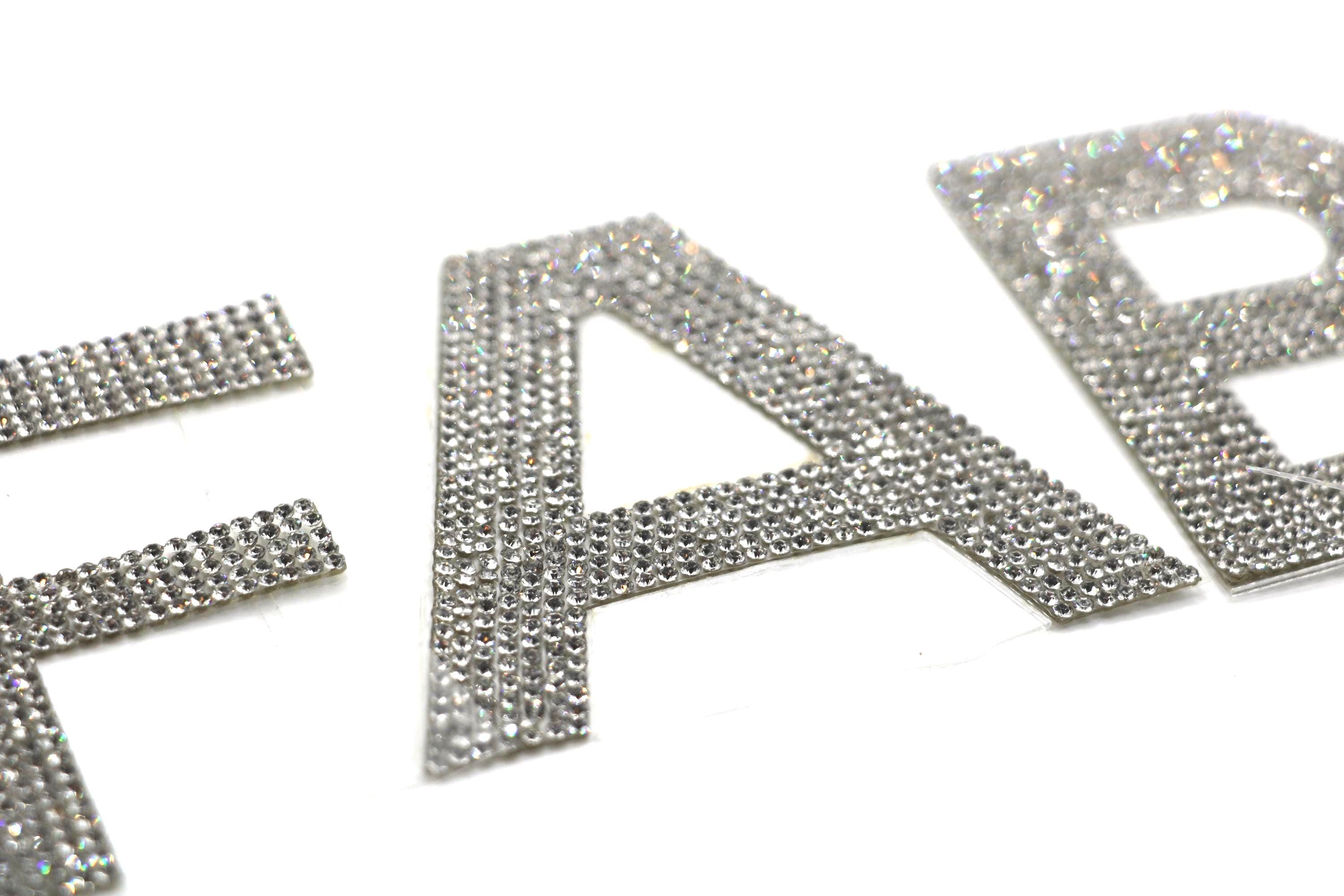 Rhinestone Alphabet Applique: DIY Crystal Letters, Numbers, Symbols - Etsy