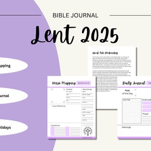 Digital Lent 2025 Bible Study Journal | Character Study | Verse Mapping ...