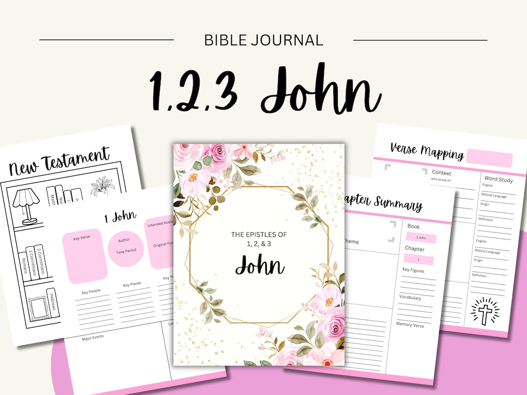 1, 2, & 3 John Digital Bible Journal | Bible Study | Chapter Summary ...