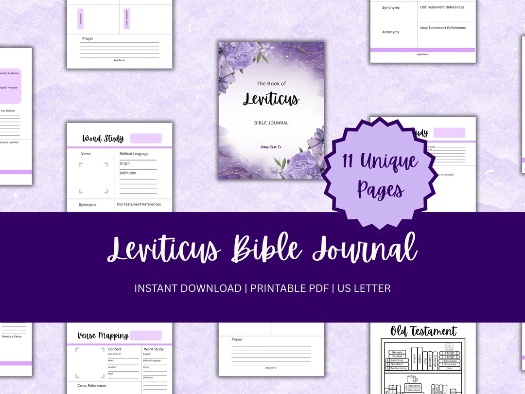 Bible Study Printable – Leviticus Study Guide With Verse Map & Tracker ...