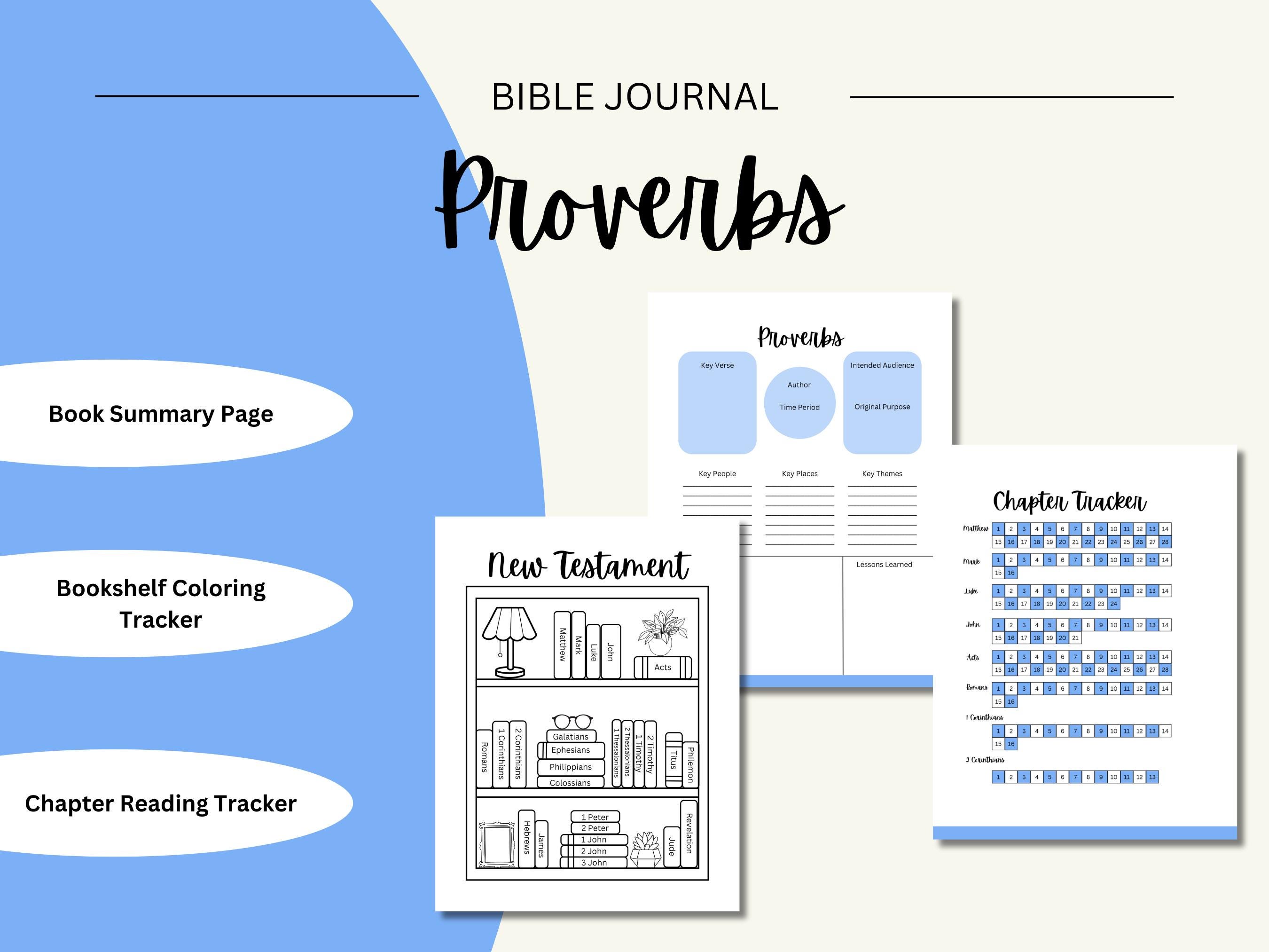 Proverbs Digital Bible Journal | Bible Study | Chapter Summary | Verse Mapping | Character Study ...