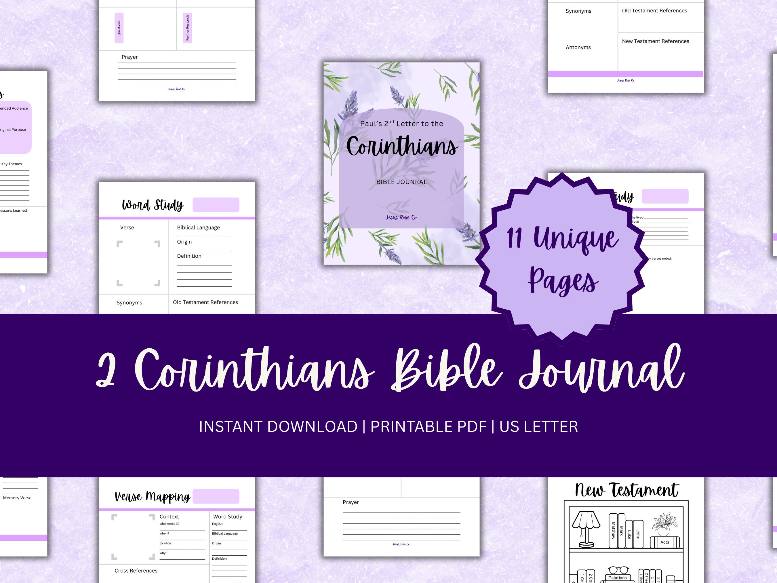 SOAP Bible Study Printable Bible Study Method 2 Corinthians Print Bible ...