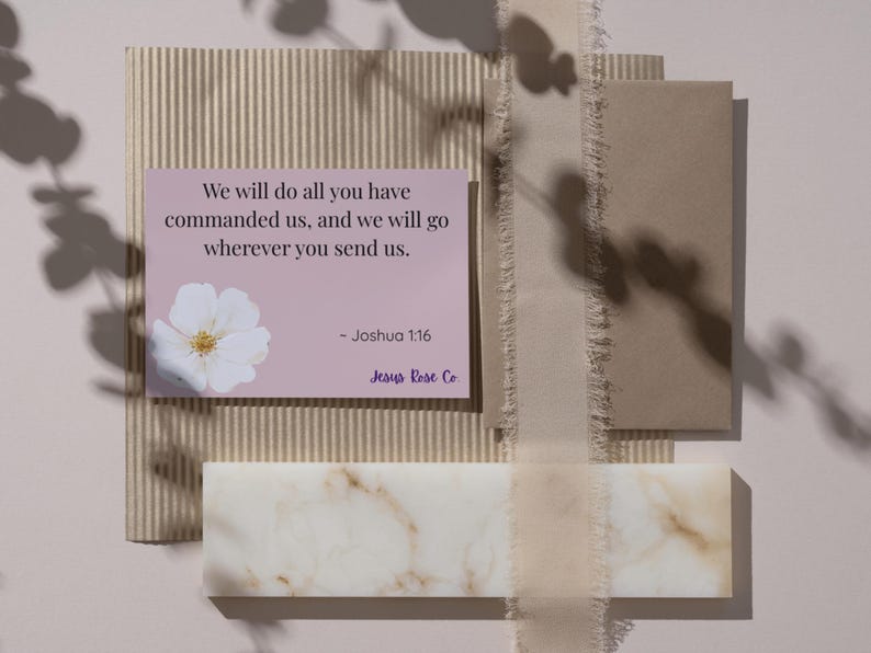 Catholic Bible Verse Cards From Joshua | Printable Scripture Cards ...