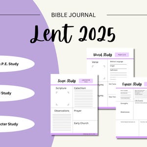Digital Lent 2025 Bible Study Journal | Character Study | Verse Mapping ...